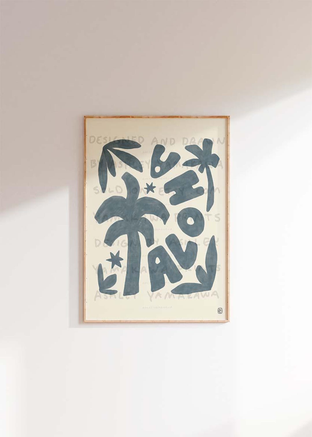 Retro Aloha Poster, Hawaii Inspired Wall Art, Vintage Living Room ...