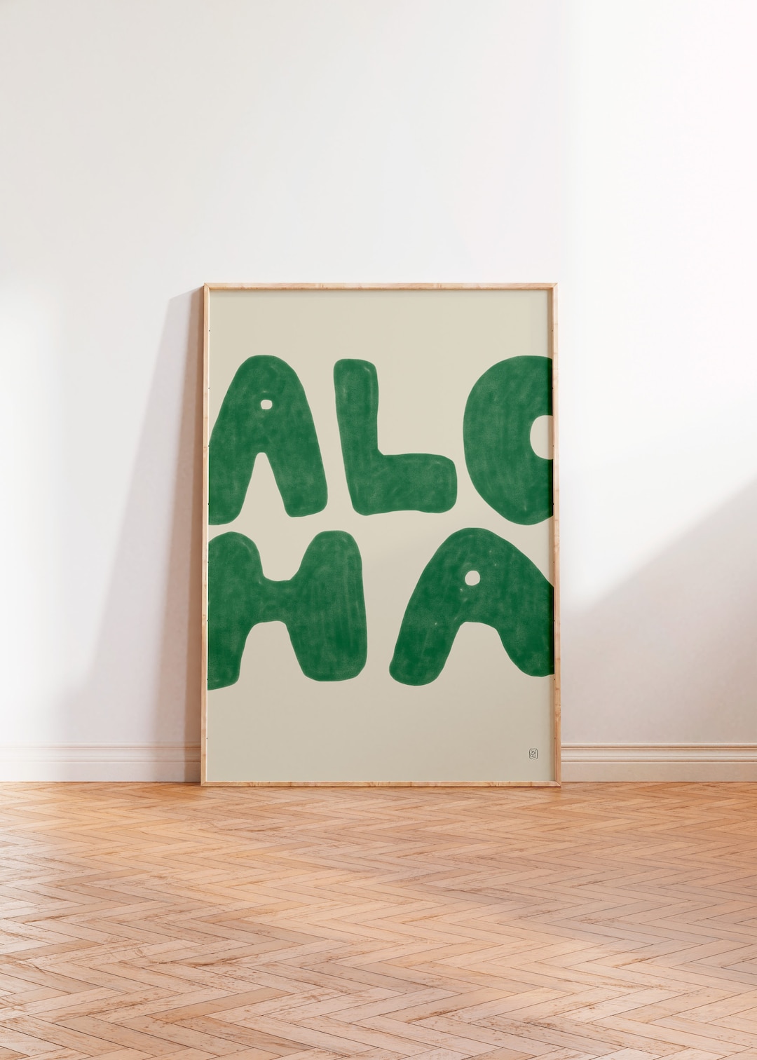 RETRO ALOHA Typography Poster, Vintage Hawaiian Wall Art, Eclectic Home ...