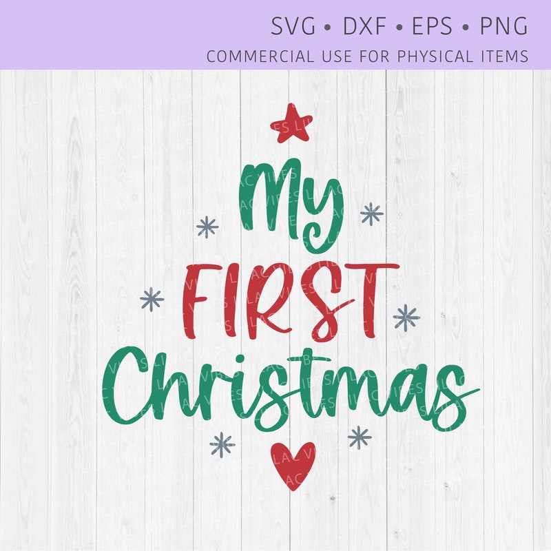 Babys First Christmas Svg - Etsy
