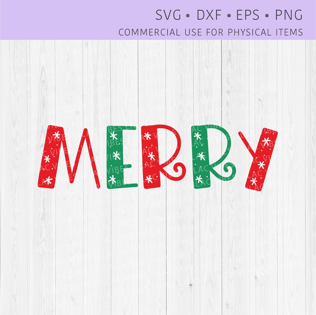 Merry SVG, Merry Baby SVG, Merry PNG, Merry Christmas Sign Svg ...
