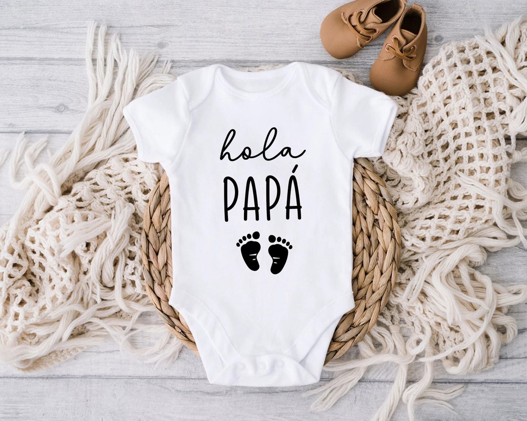 Hola Papa SVG, Pregnancy Announcement SVG for Husband, Vas A Ser Papa, Spanish Baby Announcement ...