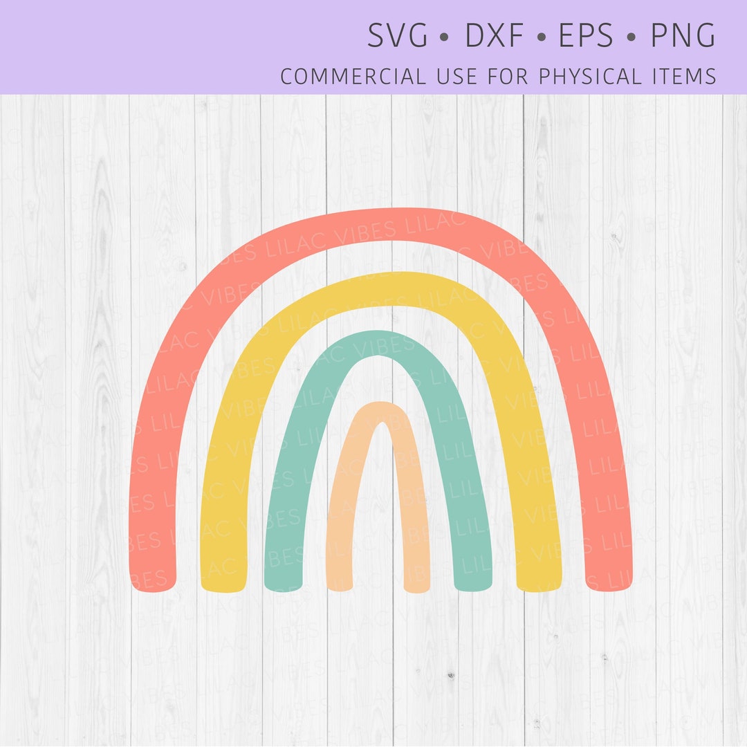 Baby Rainbow SVG, Cute Rainbow SVG, Rainbow Clip Art, Png, Dxf, Eps ...