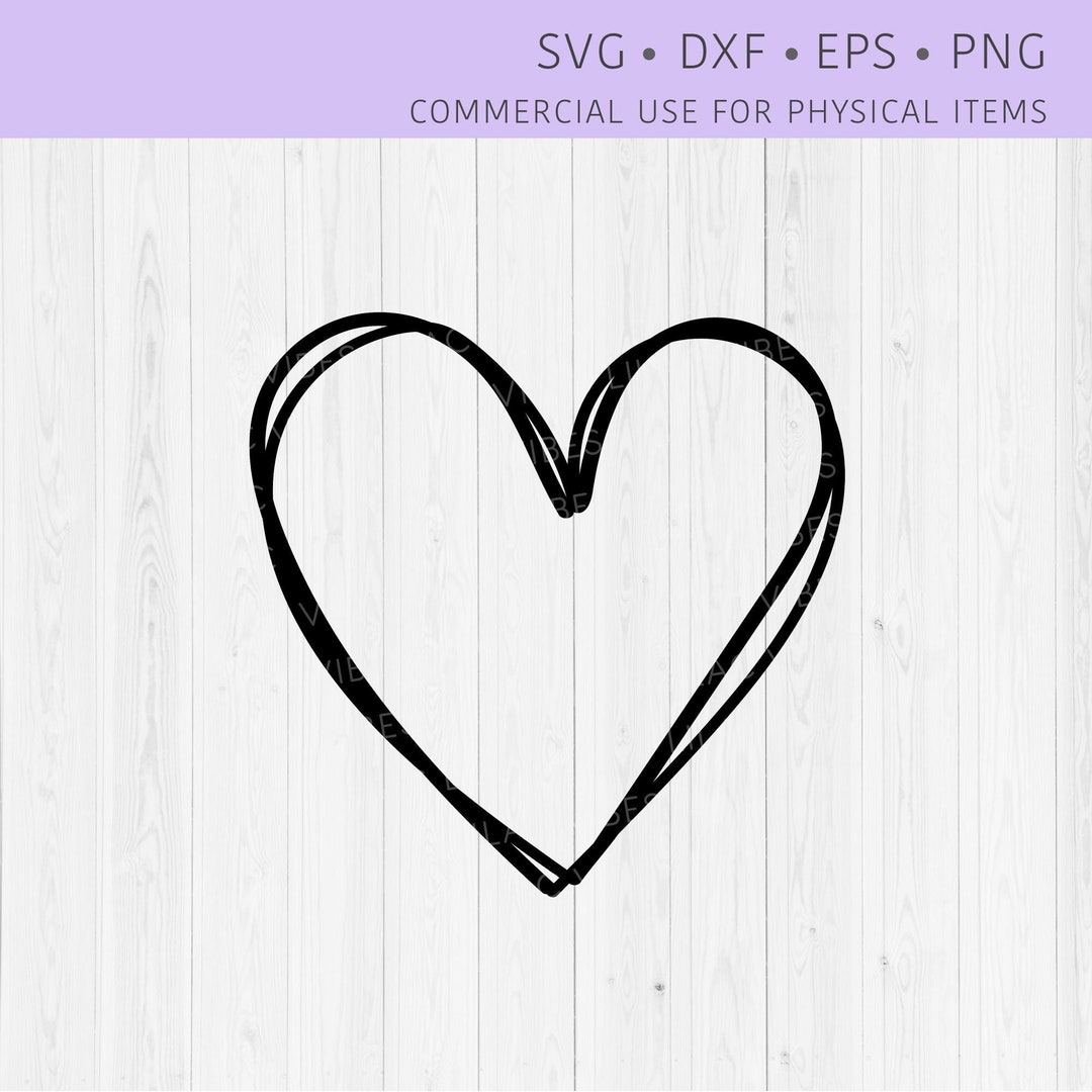 Heart SVG, Heart Doodle Svg, Heart Hand Drawn Clip Art, Heart Doodle ...