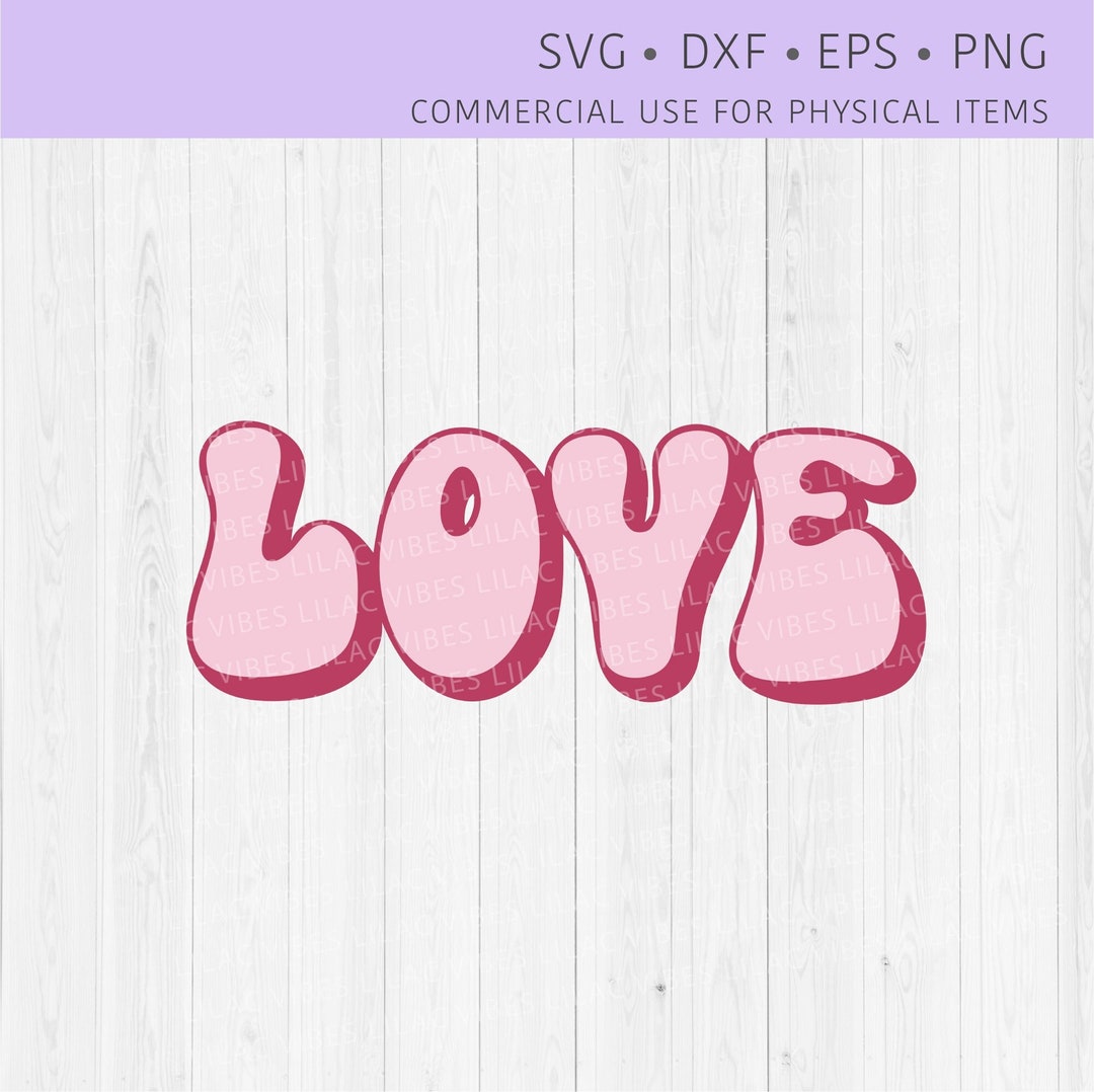 Retro Love SVG, Groovy Love SVG, Valentines Svg, Happy Valentine's Day ...