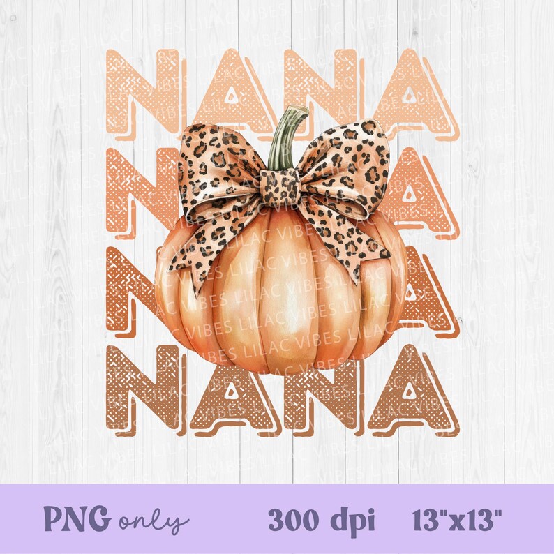 Nana Fall PNG, Coquette Nana Autumn PNG, Autumn Grandma Sublimation ...