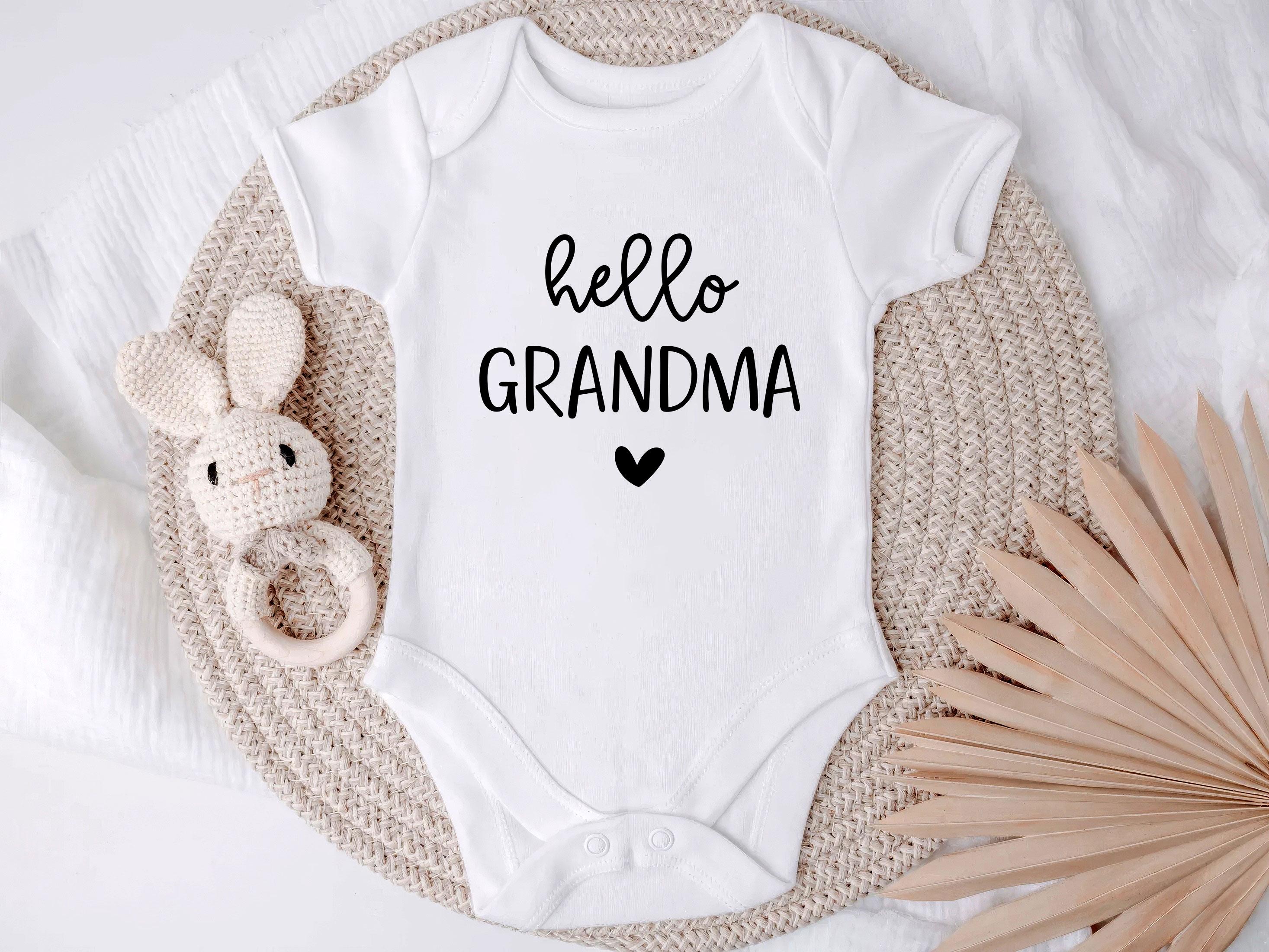 Hello Grandma SVG, Pregnancy Announcement to Grandma SVG, Grandmother ...