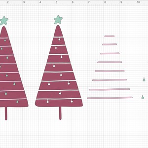 Boho Christmas Trees SVG Bundle, Merry Christmas Trees PNG Clipart ...
