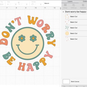 Don't Worry Be Happy Svg, Good Vibes Svg, Retro Hippie Svg, Don't Worry ...