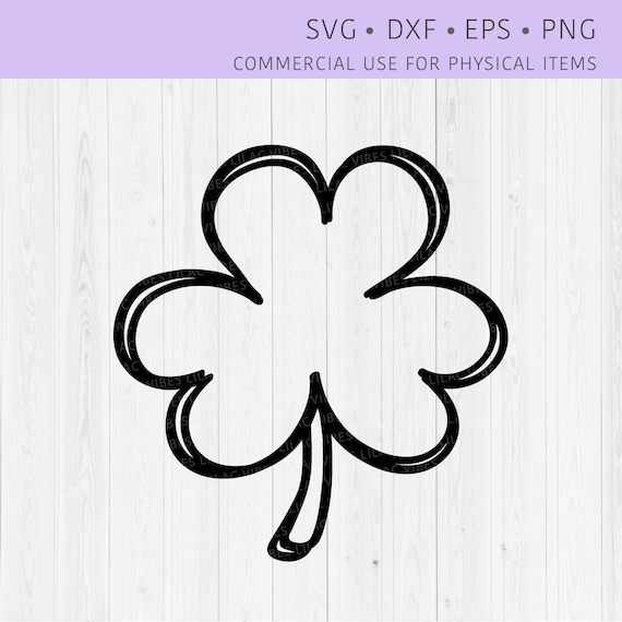 Three Leaf Clover SVG Clover Leaf Doodle SVG Clover Handrawn | Etsy
