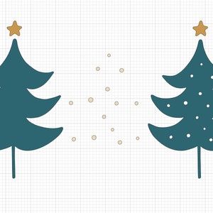 Boho Christmas Trees SVG Bundle, Merry Christmas Trees PNG Clipart ...
