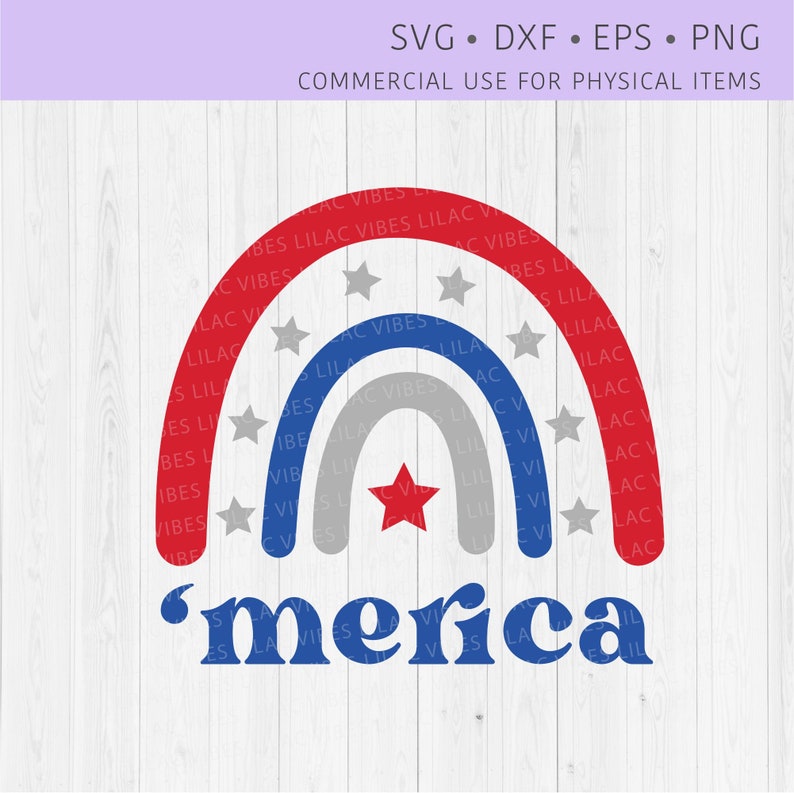 4th of July Svg America Rainbow SVG Merica Svg USA Rainbow - Etsy