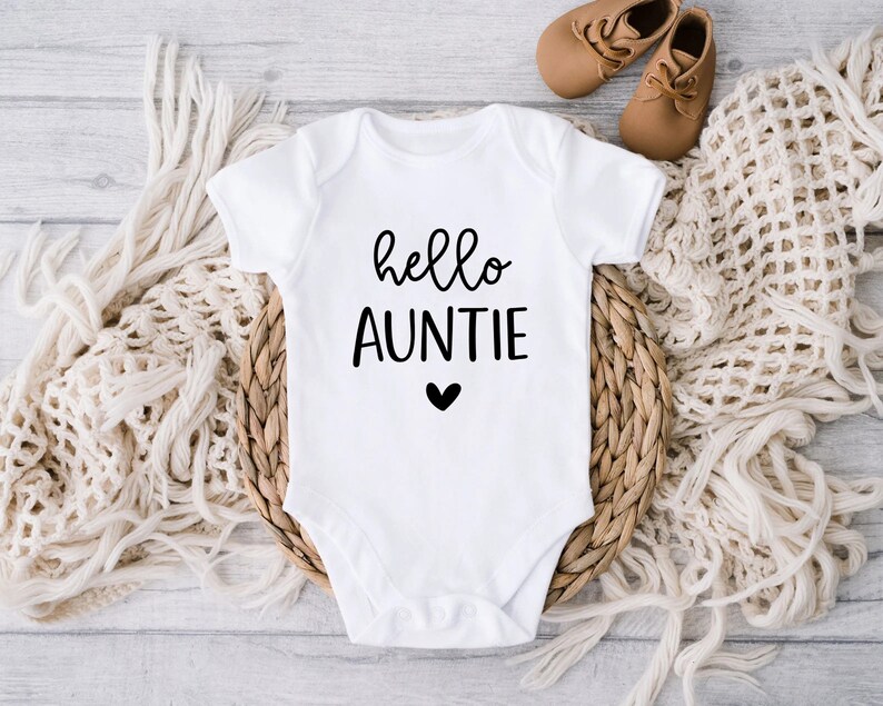 Hello Auntie SVG, Hello Aunt SVG, Pregnancy Announcement for Aunt Svg ...