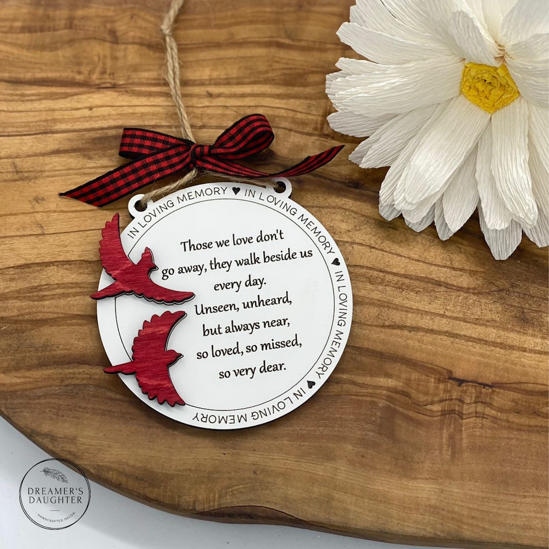 Cardinal Poem Ornament , Sympathy, Memorial, Remembrance, Condolence ...