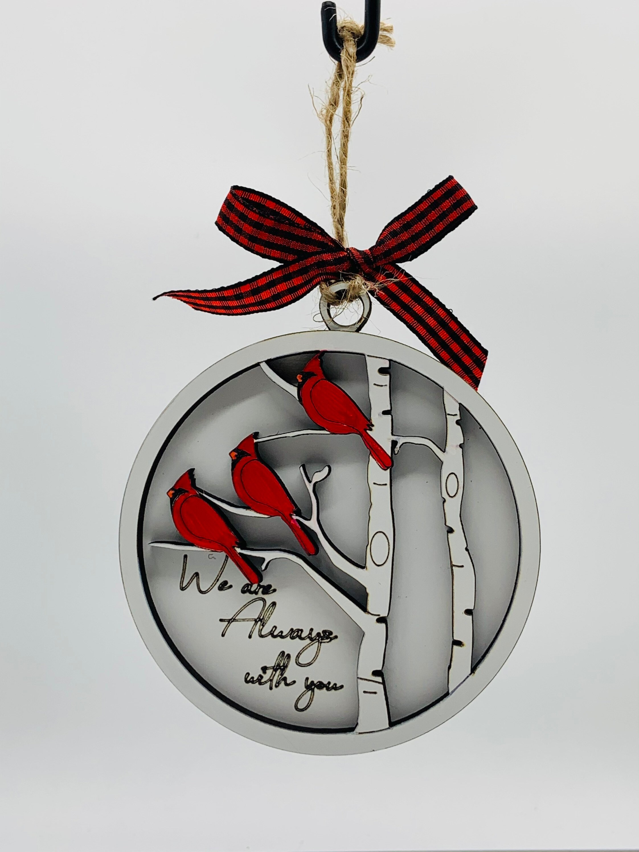 Triple cardinals three cardinals We are always with you | Etsy