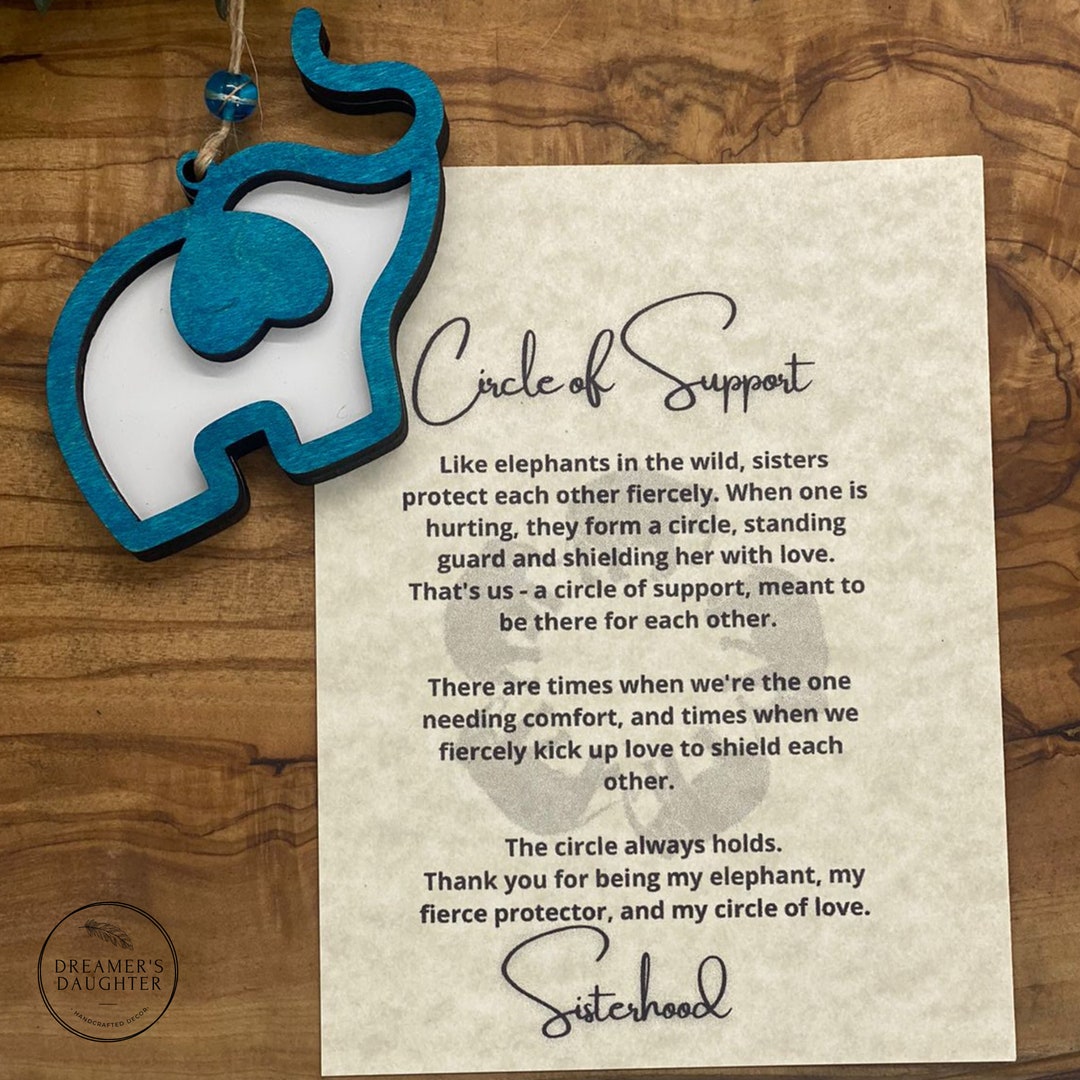 Elephant Ornament, Circle of Support, Sisterhood, Friendship, Group of ...