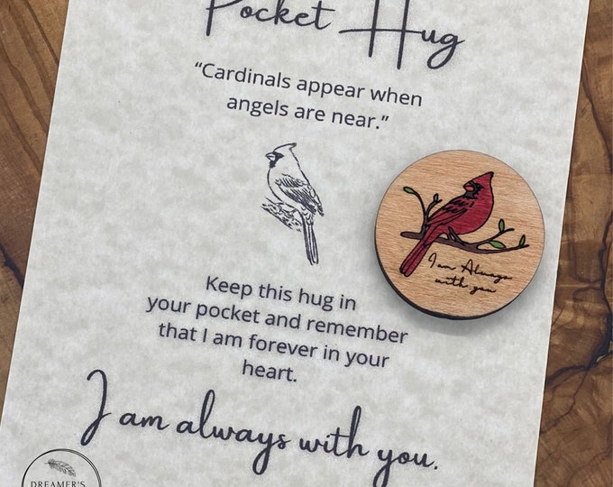 Cardinal Memorial Coin and Card - Those We Love Don't Go Away, They ...