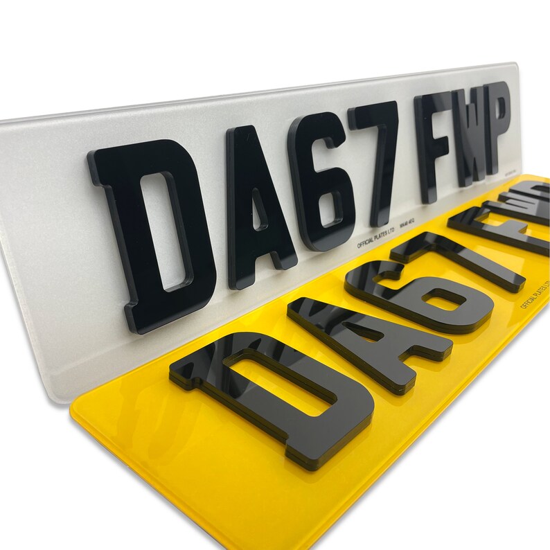 4D Number Plates Front and Rear 3mm I 6mm I Black Border I - Etsy