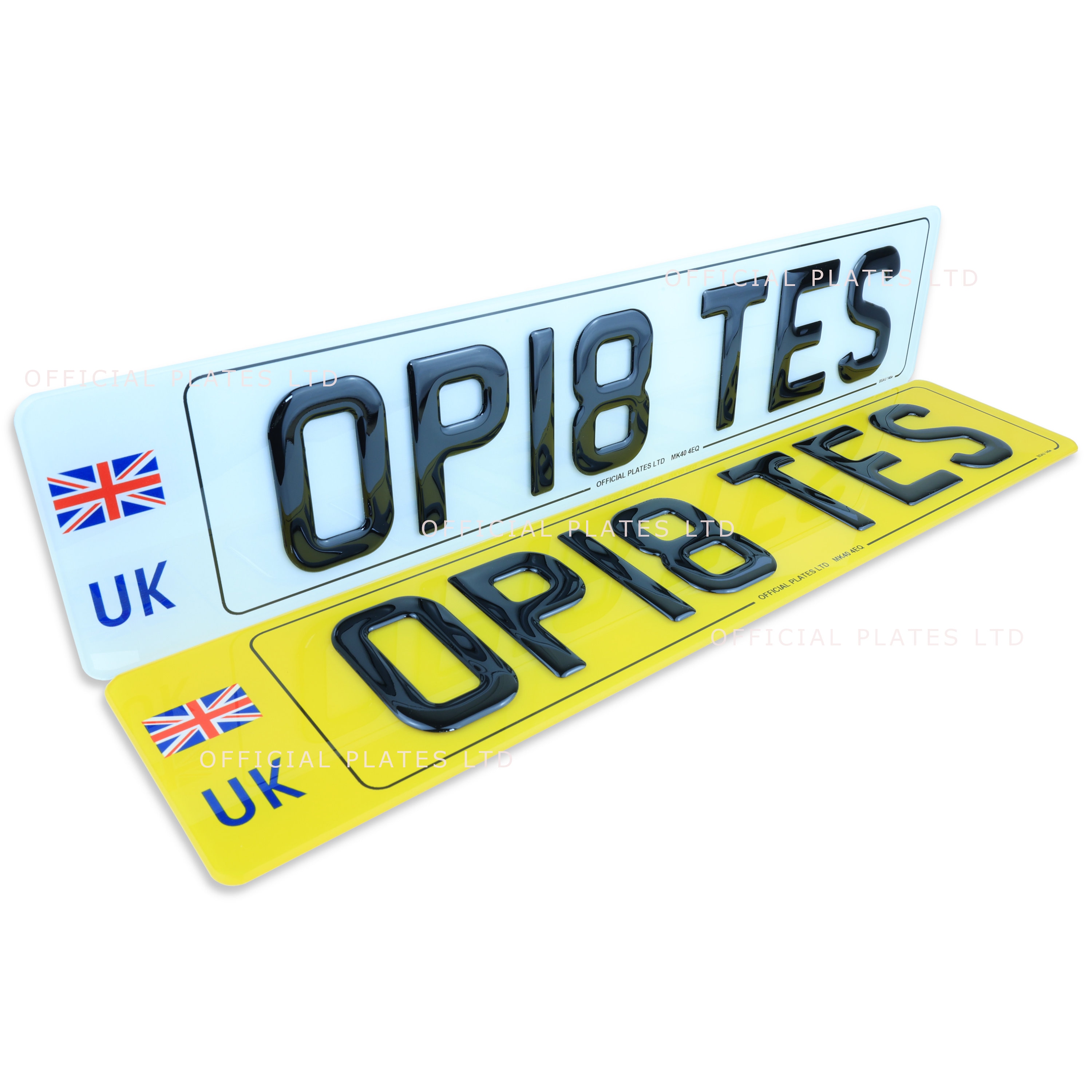 4D 3mm Number Plates With Border / Badge - Etsy UK