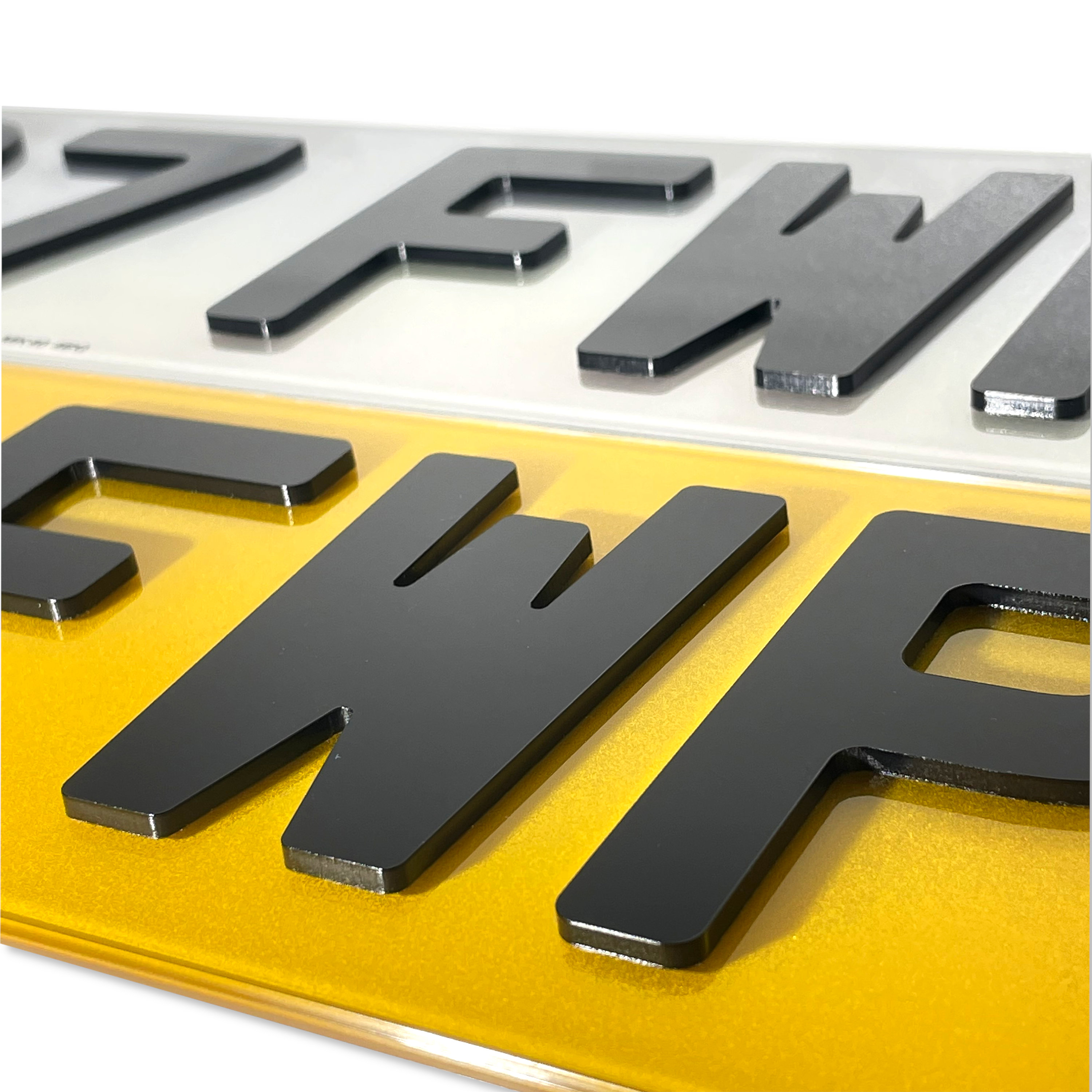 4D Number Plates Front and Rear 3mm I 6mm I Black Border I - Etsy