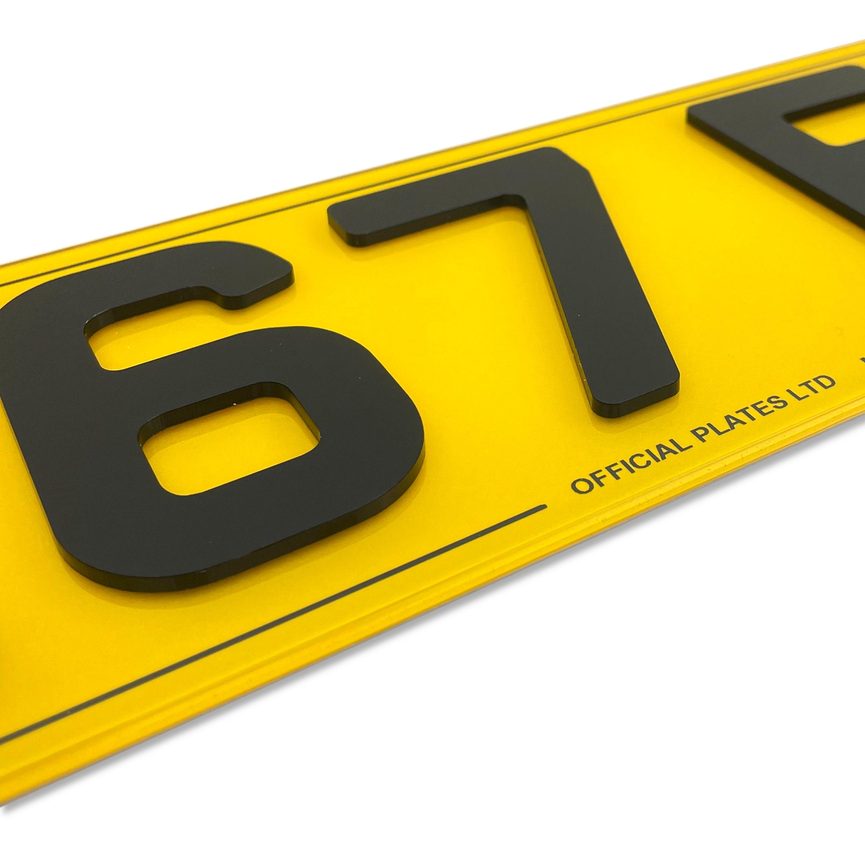 4D Number Plates Front and Rear 3mm I 6mm I Black Border I - Etsy