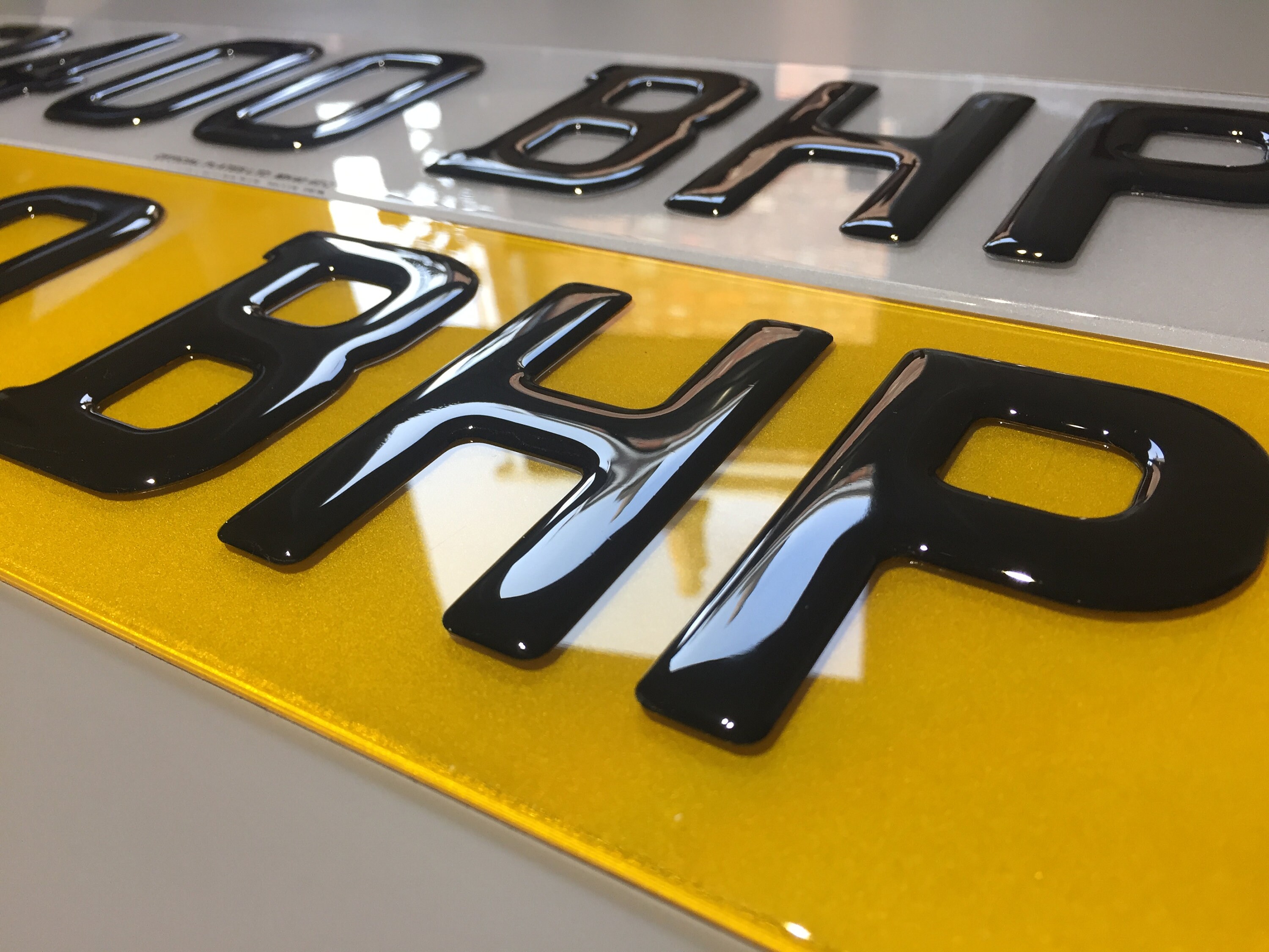 3D Gel Number Plates Front & Rear for Car / Van Pair of Raised | Etsy
