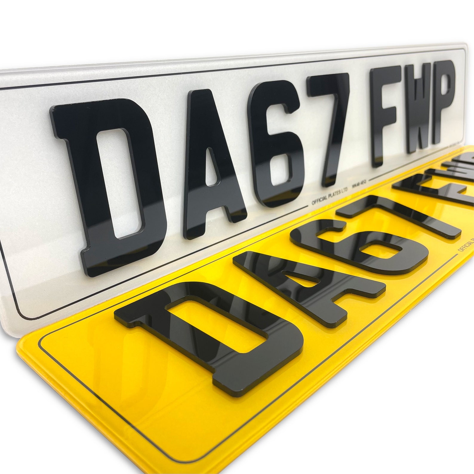 4D Number Plates Front and Rear - 3mm I 6mm I Black Border I Car I Van ...