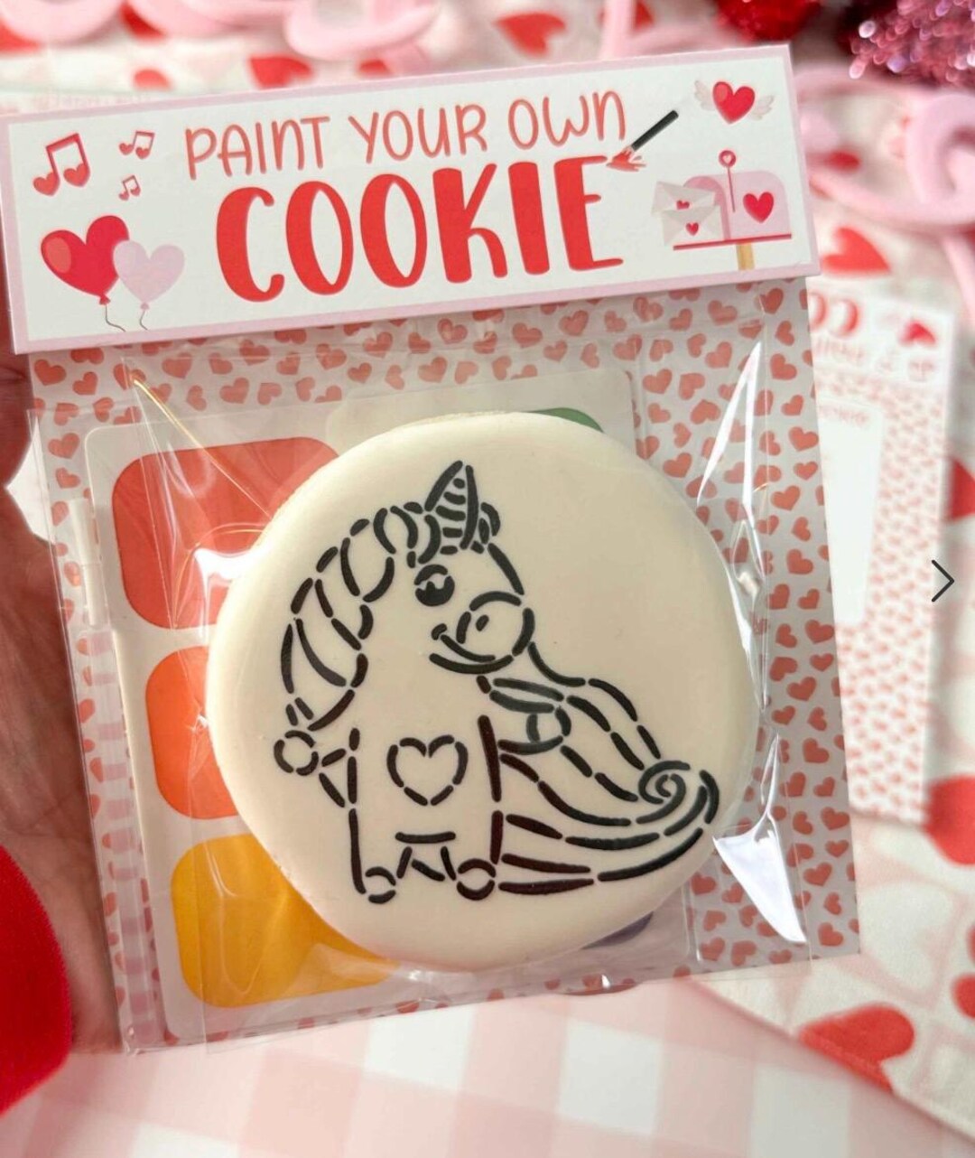 Fold-over Topper/backer – Vday Hearts Paint Your Own Cookie ...