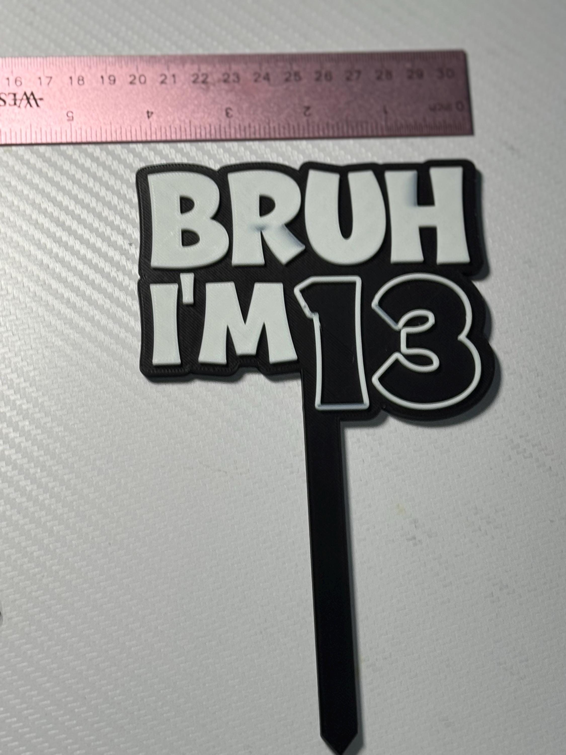 Bruh 13 Cake Topper - Etsy