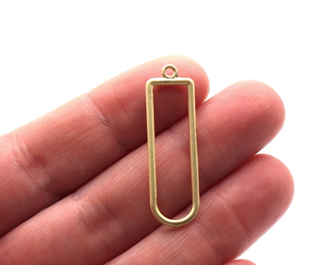 Metal Cylindrical Open Back Bezel Gold Tone, Rectangle, Findings, Jewellery Making, Bezels, Gold ...