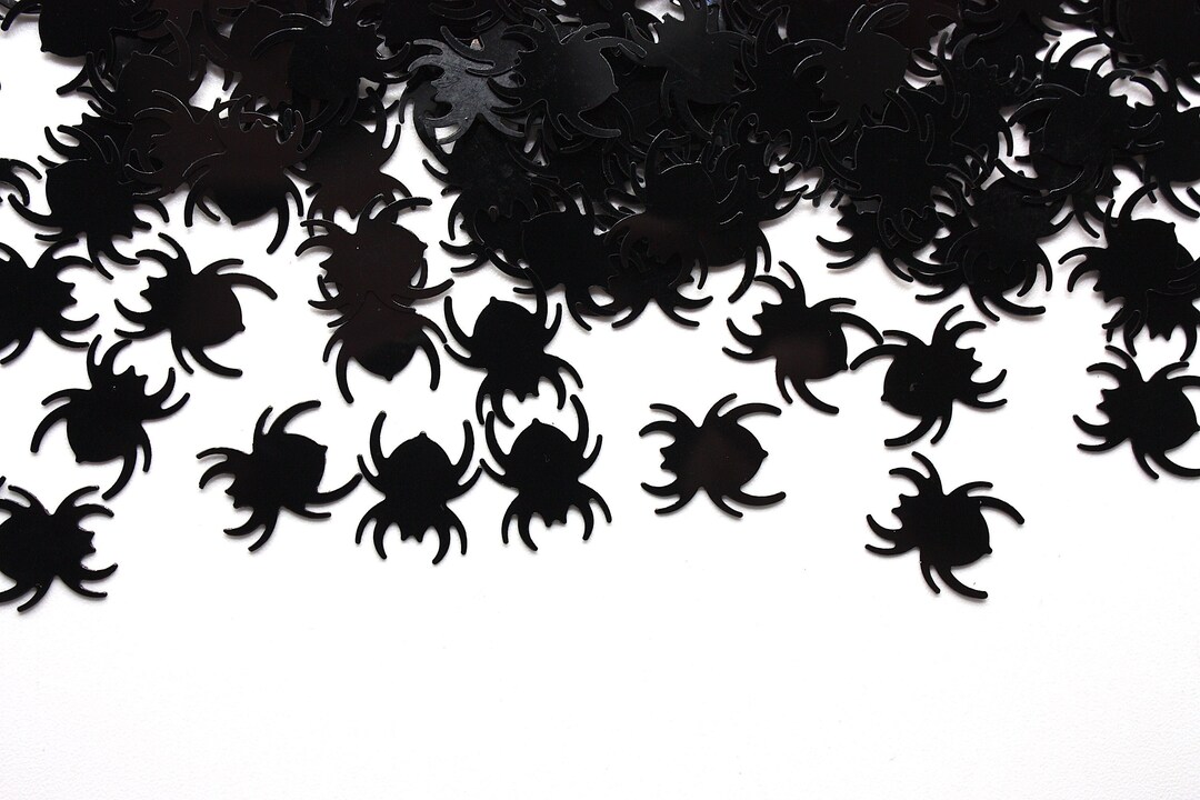 10g Chunky Spider Glitter, Black Spider Glitter, Halloween Glitter ...