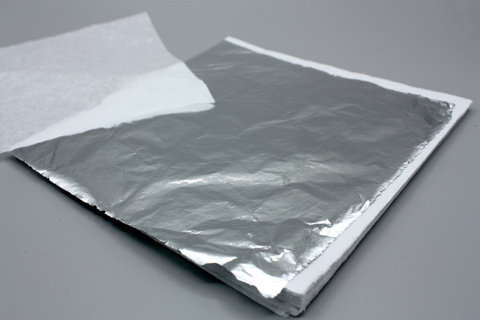 5 Silver Leaf Foil Sheets, Gilding, Decorative Craft, Nail Art, Silver ...