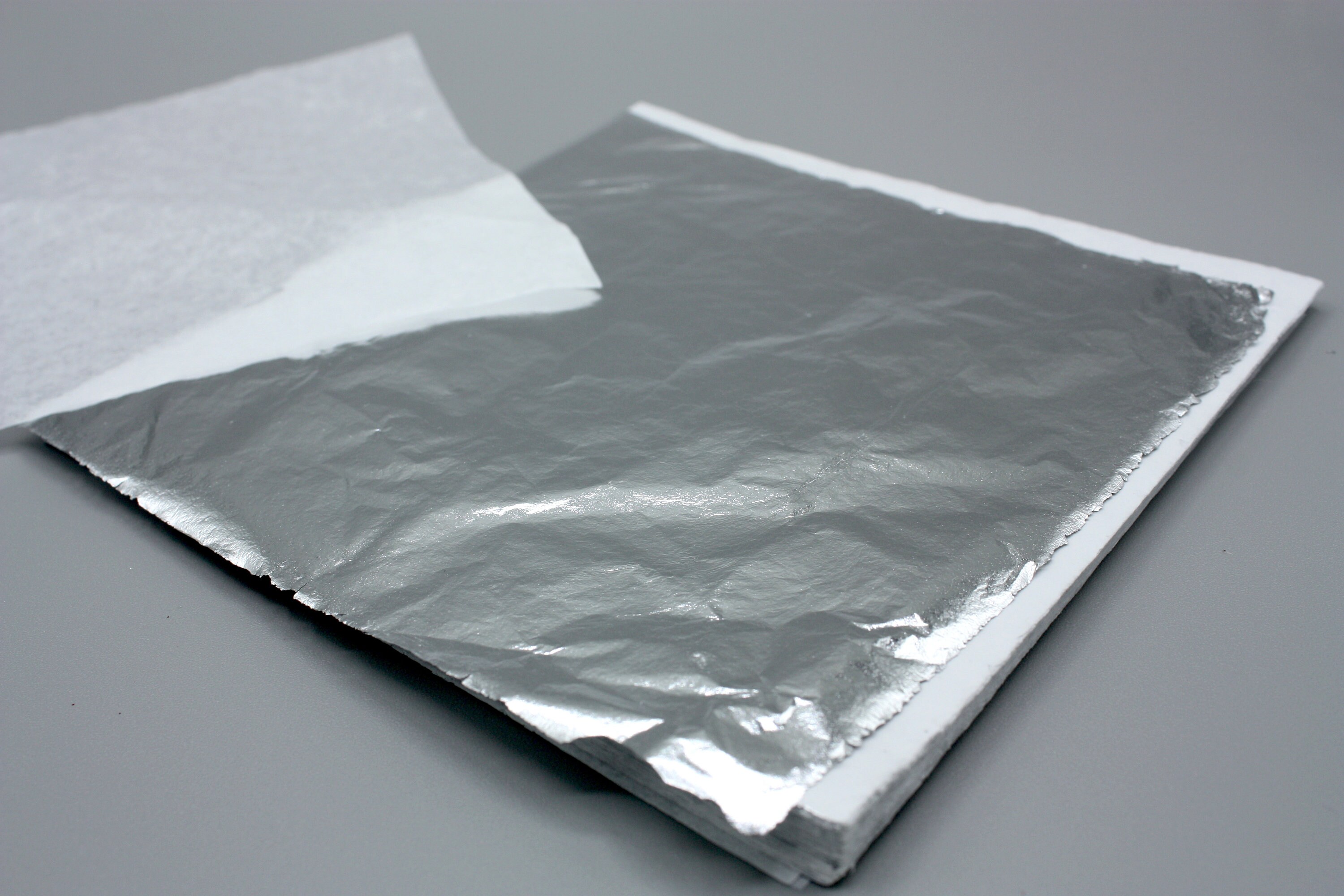 5 Silver Leaf Foil Sheets, Gilding, Decorative Craft, Nail Art, Silver ...