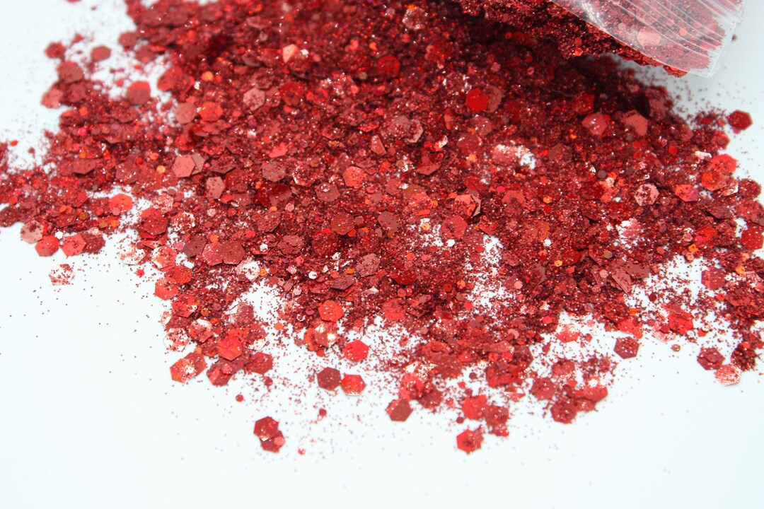 Chunky and Fine Red Glitter, Red Glitter, Glitter, Craft Glitter, Resin ...