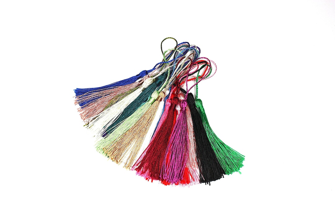 Mixed Silk Bookmark Tassels, DIY Bookmark, Craft Supplies, Bag Charms ...