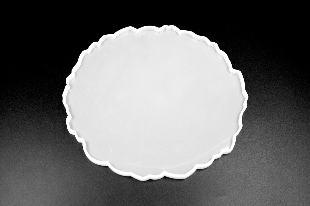 Large Circular Agate Silicone Mould, Round Serving Platter Mould ...