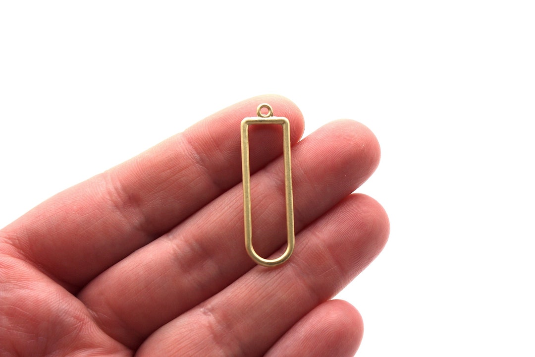 Metal Cylindrical Open Back Bezel Gold Tone, Rectangle, Findings ...