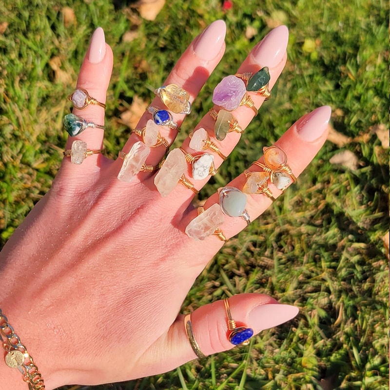 Crystal Mens Rings Wire - Etsy