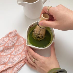 Matcha Bowl - Hand Pinched and Hand Painted Ceramic - Price for an ...