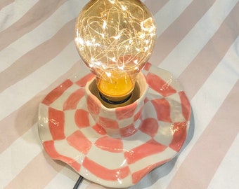 Pink Ceramic Table Lamp | Etsy