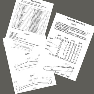 Folding Adirondack Chair Plans in PDF and DXF Format. US and Metric ...