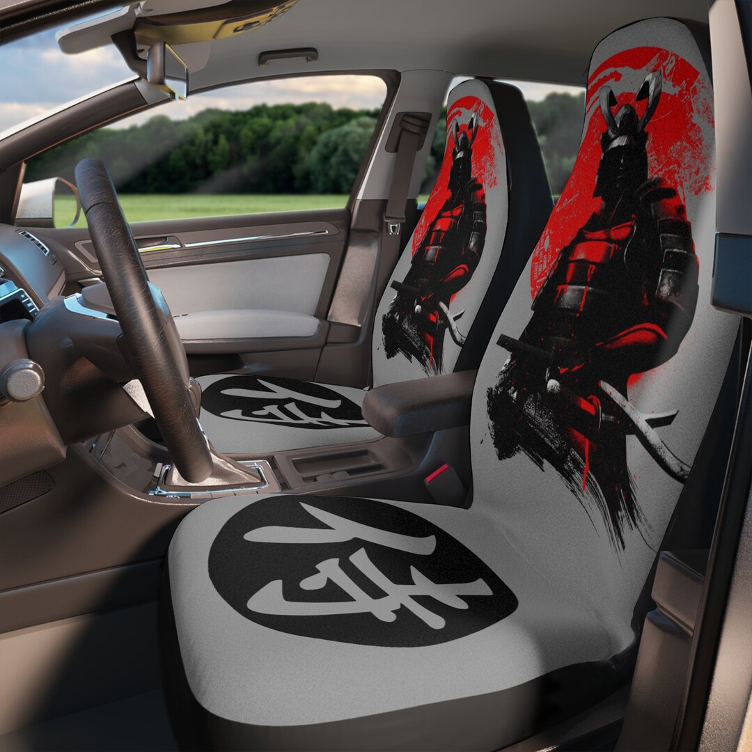 Japanese Samurai Car Seat Covers, Samurai Sword Armor Helmet Mask - Etsy