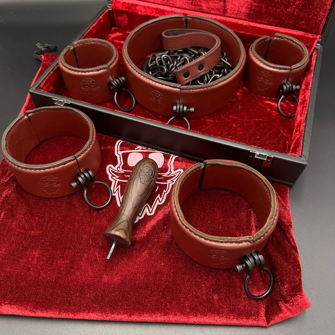 Leather & Steel Full Bondage Set - Etsy