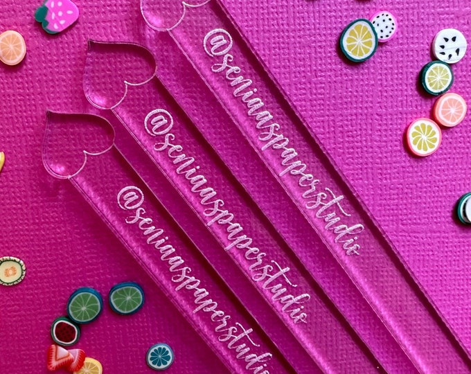 Acrylic Personalized Cake Topper Sticks, Acrylic Sticks 6", Acrylic ...