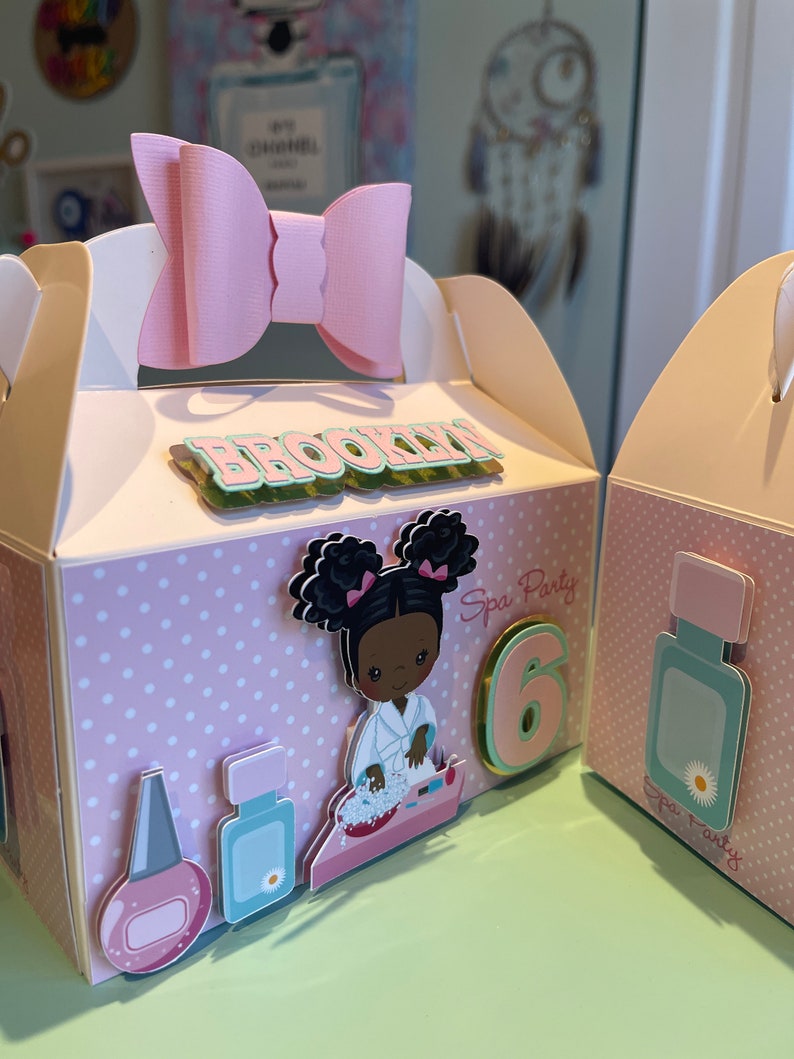 Princess Spa Party Boxes, Spa Party Boxes, Spa Party Favor Boxes, Spa ...