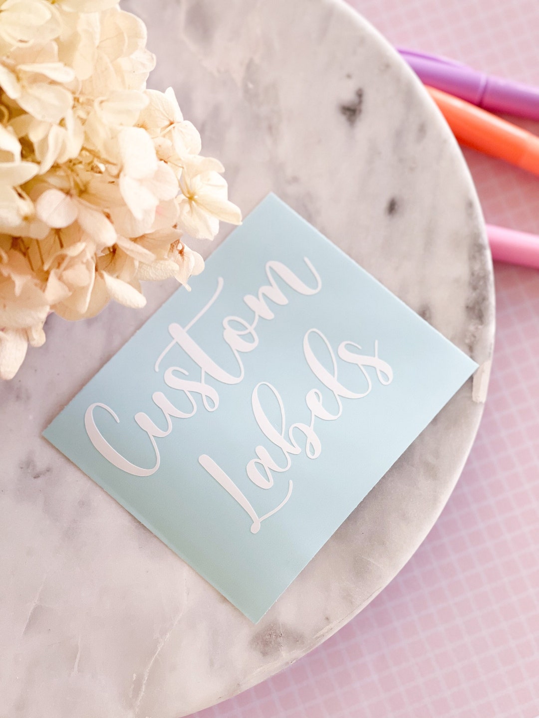 Small Custom Vinyl Label Decal - Etsy