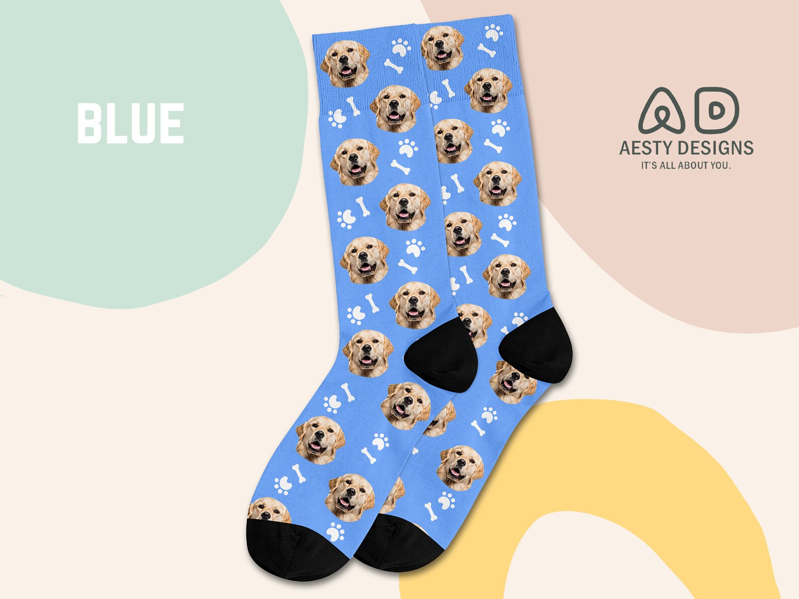 Custom Dog Socks Personalized Pet Photo Socks Dog Face Photo - Etsy