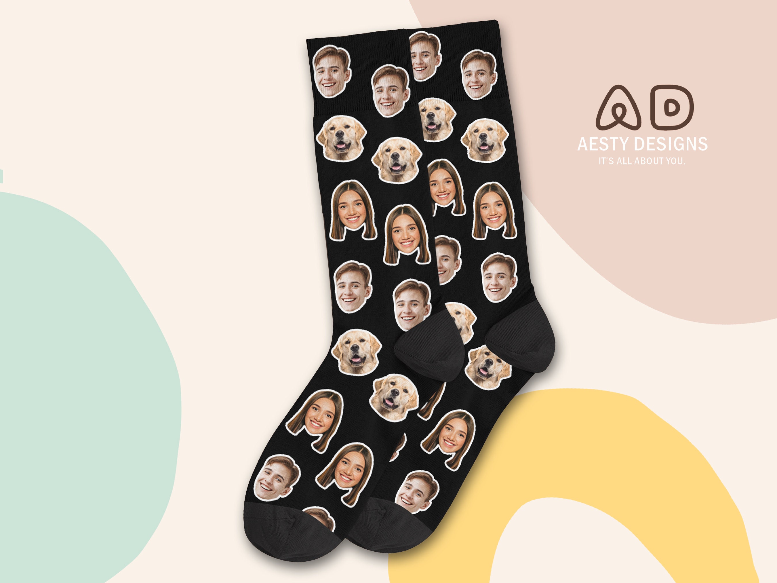 Custom Face Socks Personalized Photo Socks Custom Picture on - Etsy