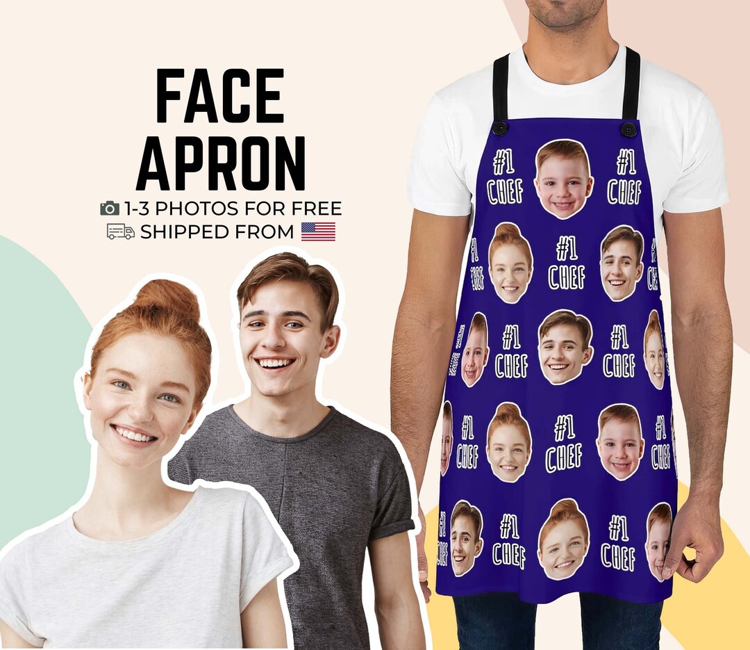 Personalized Face Apron Custom Photo Apron Funny Face - Etsy