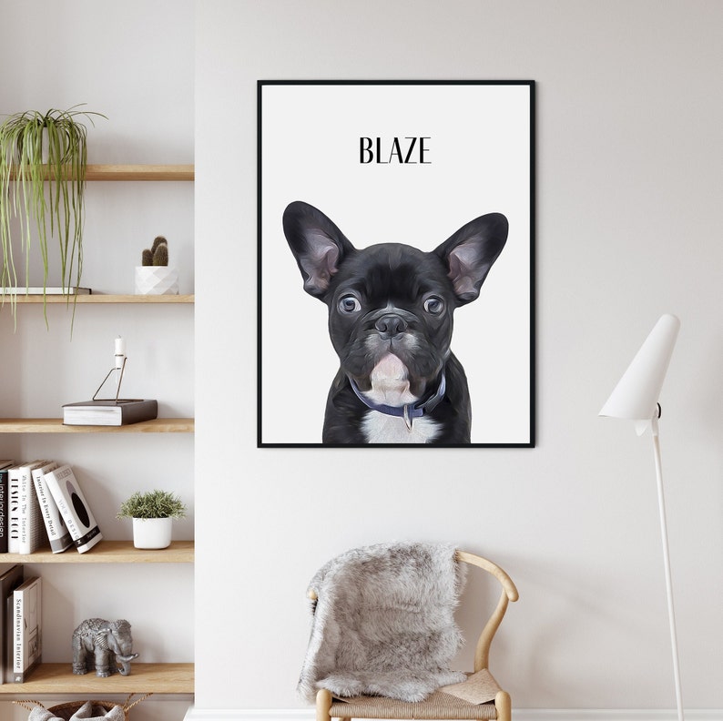 Custom Pet Photo Portrait Poster Personalized Dog Poster Pet - Etsy