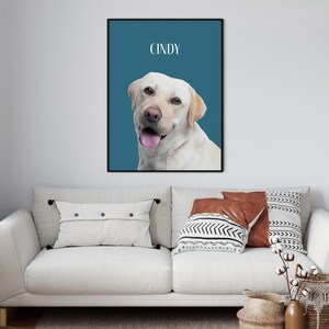 Custom Pet Photo Portrait Poster Personalized Dog Poster Pet - Etsy